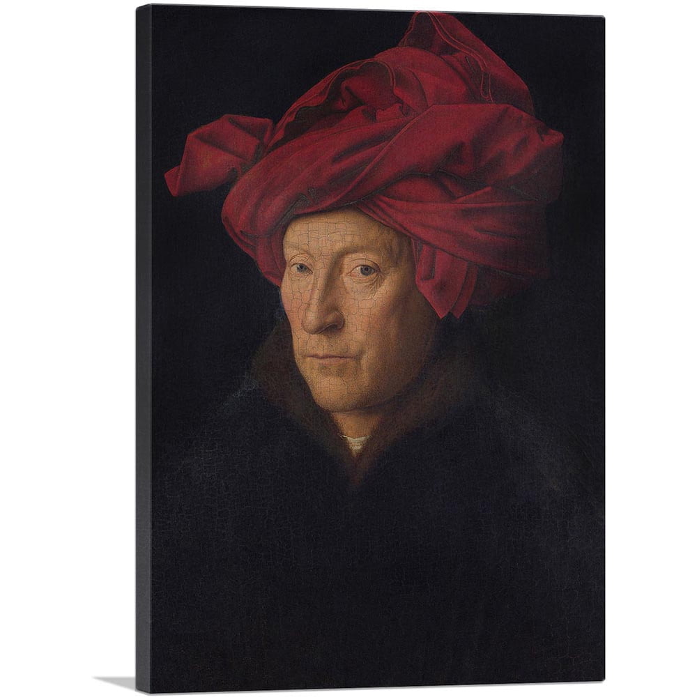ARTCANVAS Portrait Of a Man In a Turban Canvas Art Print by Jan Van ...