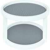 Home Intuition 2-Tier Twin Turntable Non Skid Lazy Susan for Cabinets ...