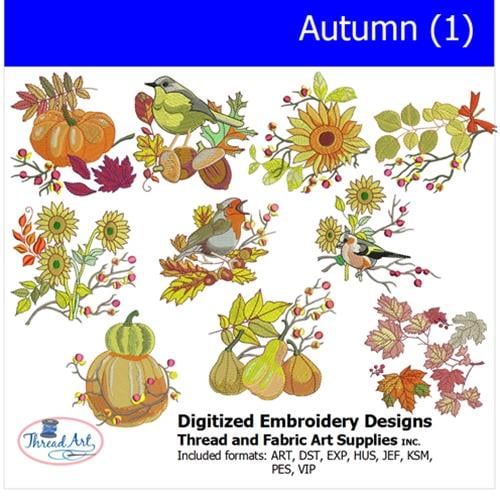 Threadart Machine Embroidery Design Bundles - Seasons Sets -Autumn(1 ...