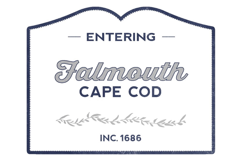 Falmouth, Cape Cod, Massachusetts, Now Entering (Blue) (16x24 Giclee ...