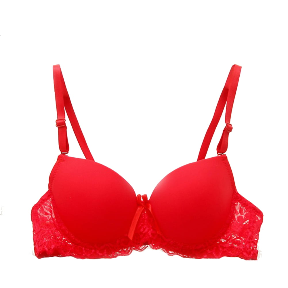 Wuffmeow Women Sexy Bra Lace Push Up Breast Adjustment Push Up Support