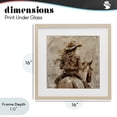Stupell Industries Windblown Cowgirl on Horseback Birch Framed Print ...