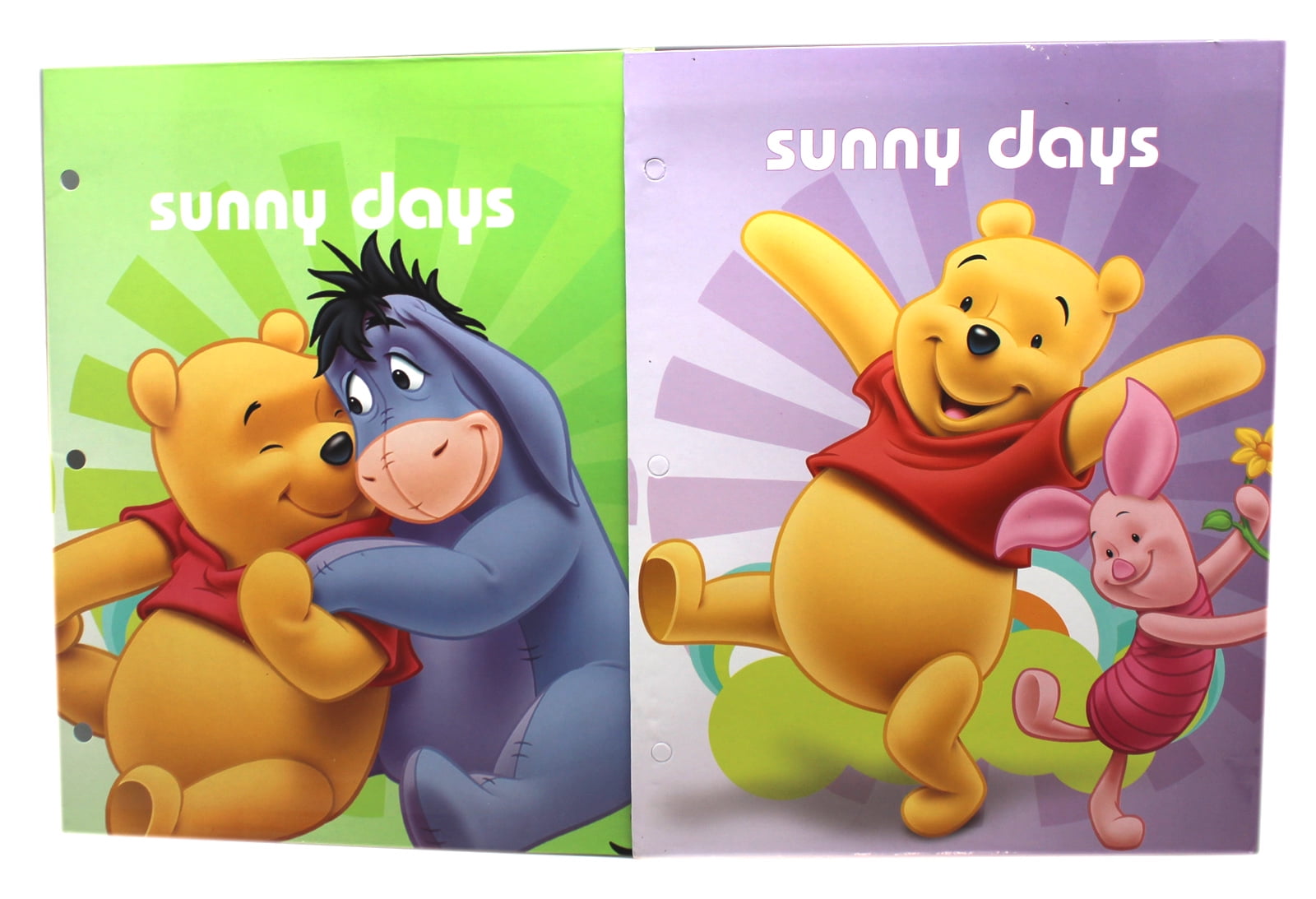Disney's Winnie the Pooh "Sunny Days" Green/Light Violet Homework ...