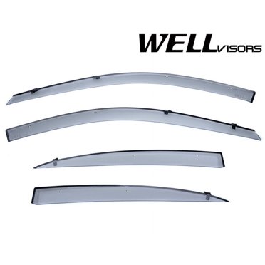 Wellvisors Side Window Visors Deflectors Rain Guards With Chrome Trim ...