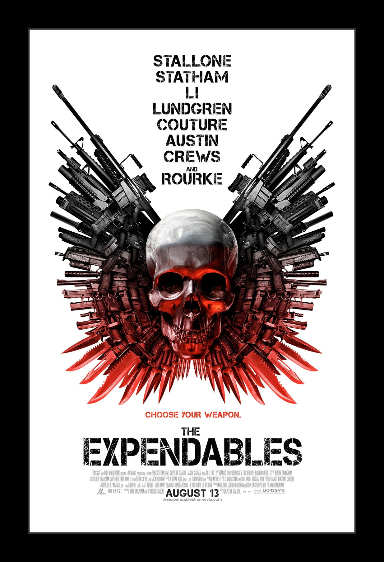 THE EXPENDABLES - 11x17 Framed Movie Poster - Walmart.com