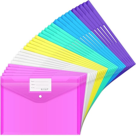 30 Pack Clear Plastic Envelopes Poly Envelopes Document Folders, US ...