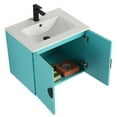 Pellabay Modern Bathroom Vanity with Fluted Circular Doors 24" Wide ...