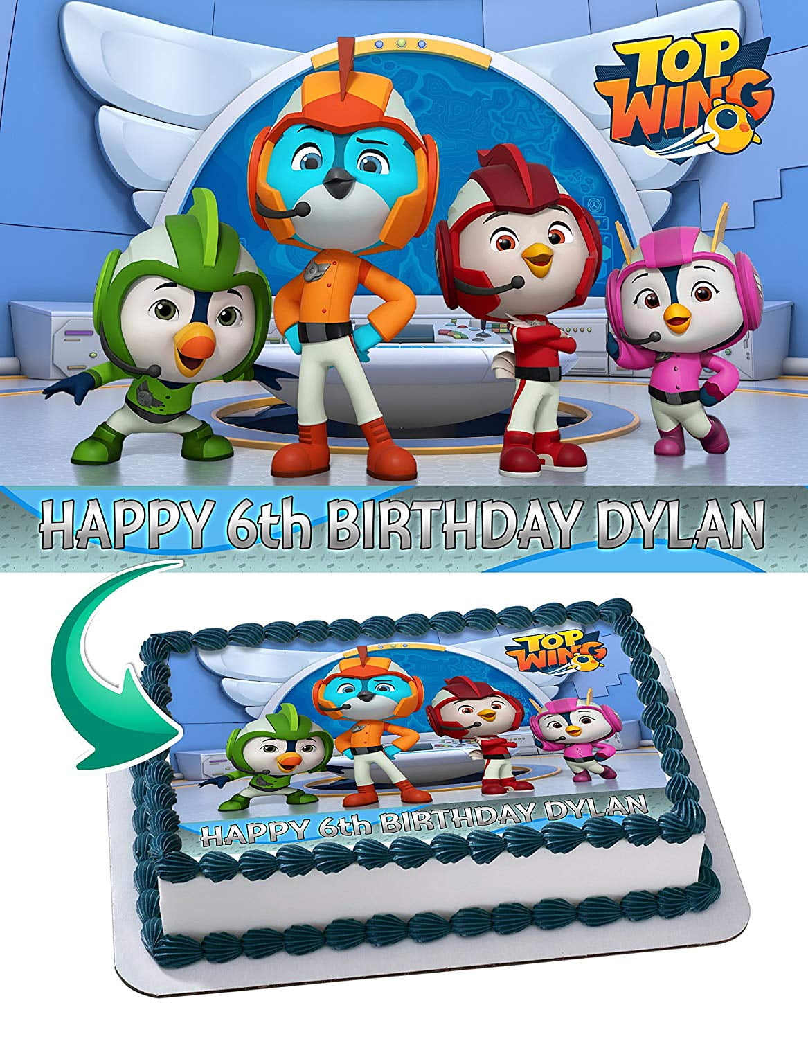 Top Wing Nickelodeon Nick Junior - Edible Cake Topper - 11.7 x 17.5 ...