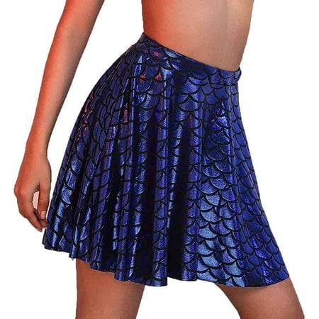 Lepai Mermaid Skirt Sparkly Hip Scarf Beach Fish Scale Skirt Party Club ...