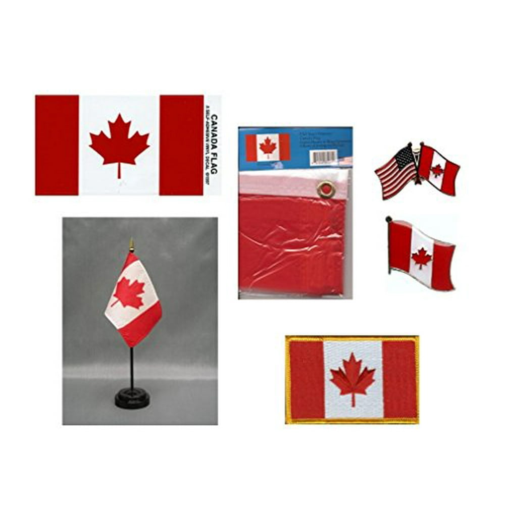Canada Heritage Flag Pack - Includes a Canadian 3x5' Flag, Vinyl Flag ...