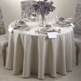 Natural Beige, Classic Tuscany Design 108 Inch Round Tablecloth ...