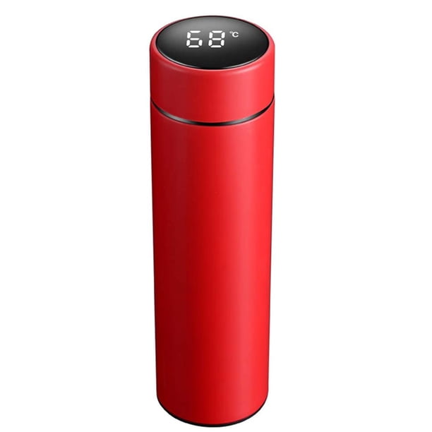 Digital Thermal Water Cup Touch Display Temperature Vacuum Flasks (Red ...