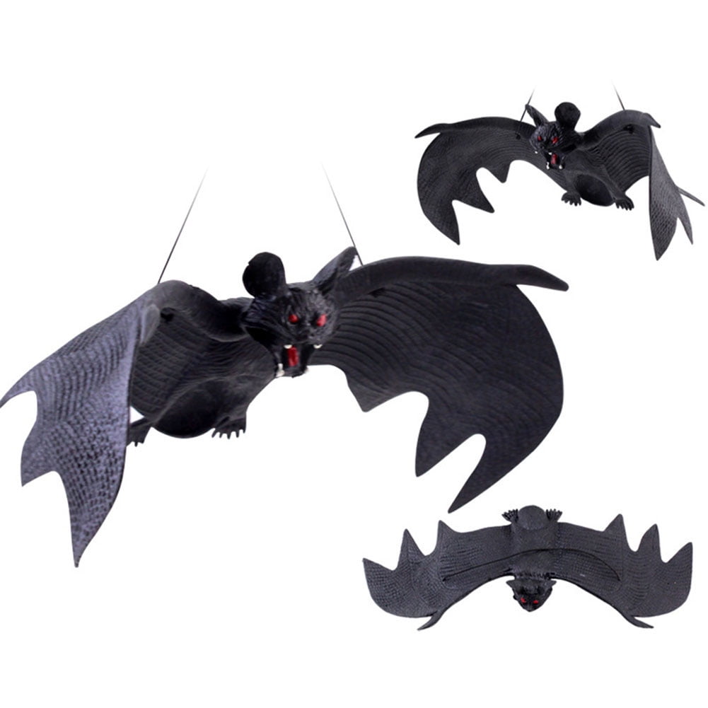 Cheers.US Halloween Bats, Rubber Vampire Bats, Hanging Bat for ...
