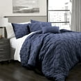 "Lush Decor Ravello Pintuck Solid Color Elastic Embroidery Comforter ...