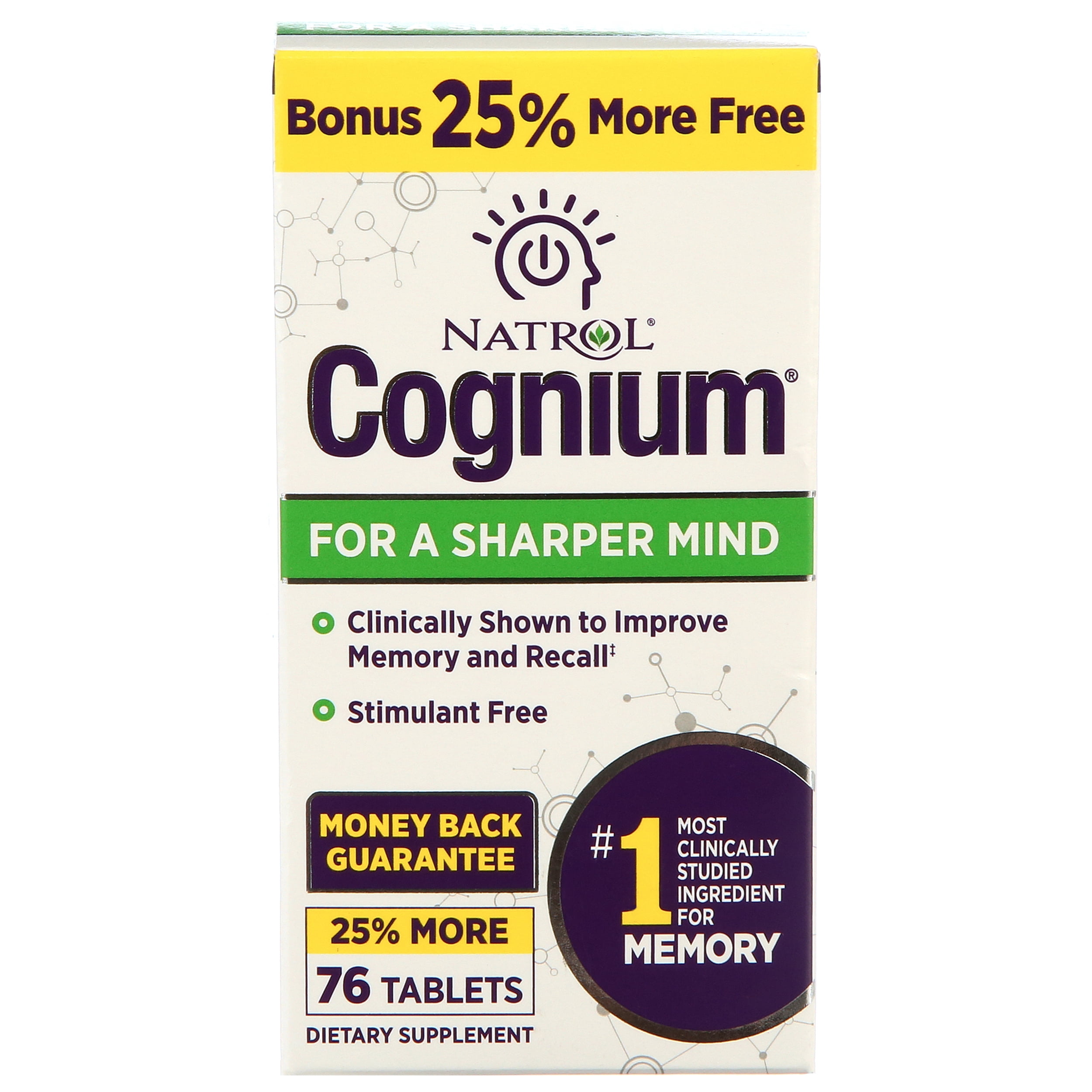 Natrol Cognium Tablets, 100 mg, 76 Count - Walmart.com