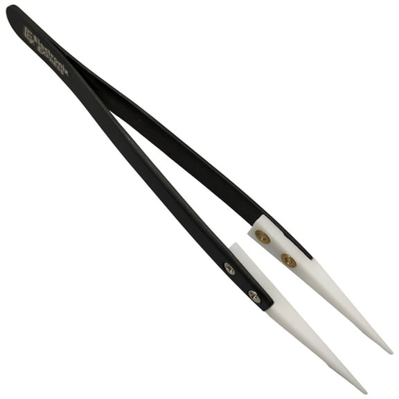 Uxcell 4.8" Long ESD-14 Anti-static Tweezers Stainless Steel Round Edge ...