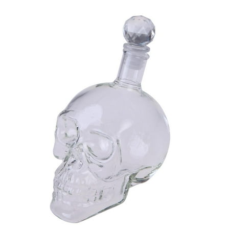 Mymisisa Crystal Head Vodka Skull Face Bone Glass Bottle Decanter Empty ...