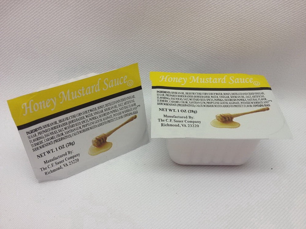 C F Sauer Foods Mustard Honey Cup, 1 Ounce -- 100 per case. - Walmart.com