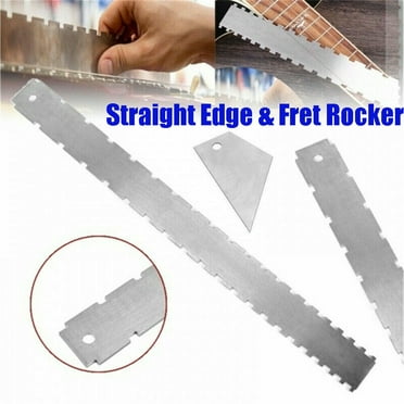 Notched Straight Edge and Fret Rocker Fretboard Ruler Bass Guitar Neck ...