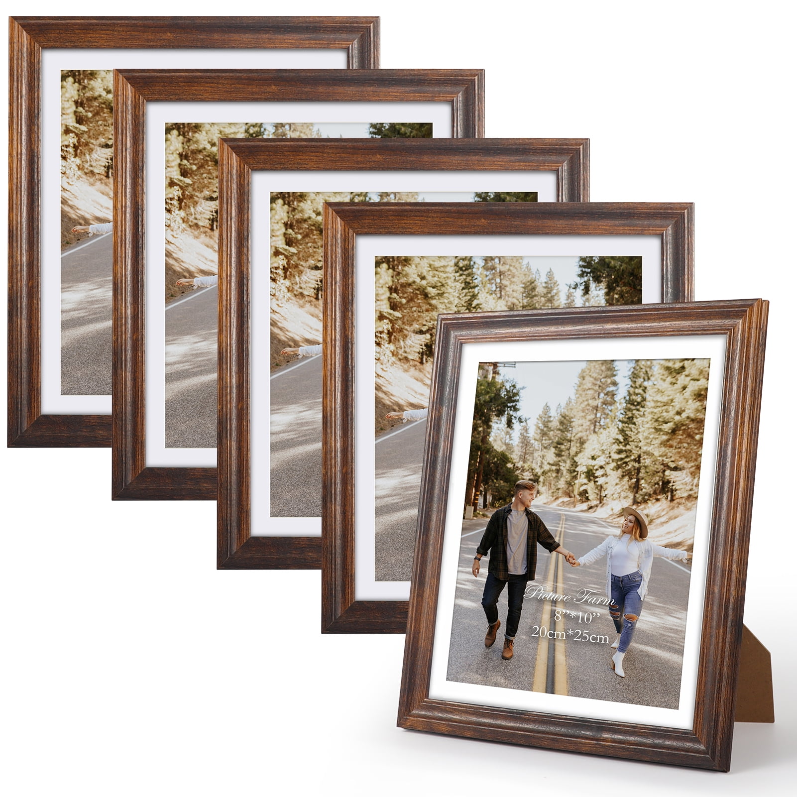 8x10 Picture Frames Set of 5, Wall Mount and Tabletop Photo Frame with ...