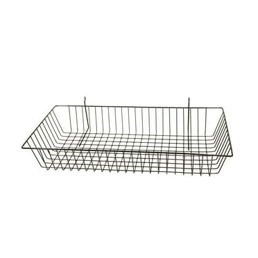 SSWBasics 12" x 12" x 8" Black Mini Grid Basket with 4 inch Slanted ...