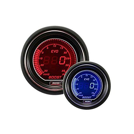 Prosport Gauges EVO Series Red Blue Dual Color Digital Boost Gauge Kit ...