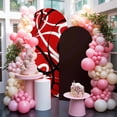 Abstract Wave Line Arch Backdrop Cover 6 FT Black White Red Geometric ...