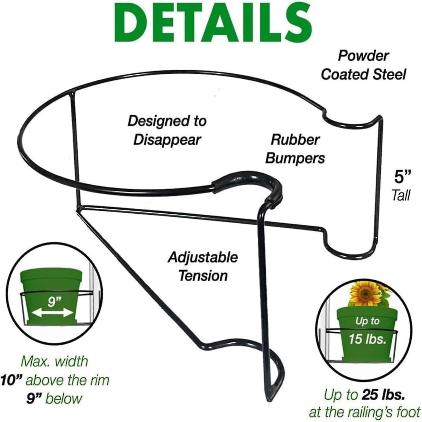 Click here for Vorcoy 4 Pack Balcony Railing Flower Pot Rack Floa... prices