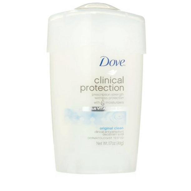 4 Pack - Dove Clinical Protection Deodorant Solid Original Clean 1.7oz ...
