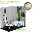 ZCB LIKE HOME 37 Cu.ft Outdoor Storage Shed with Floor HDPE Double-Wall ...
