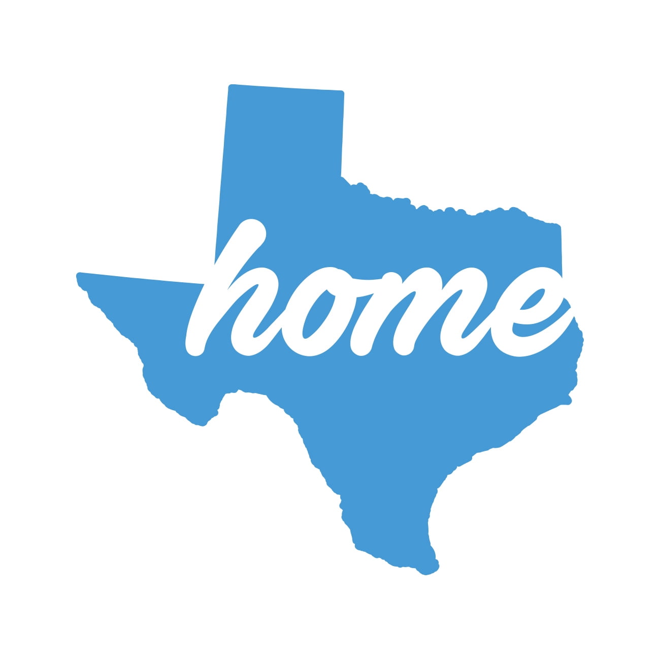 Texas Home Sticker Decal Die Cut - Self Adhesive Vinyl - Weatherproof ...