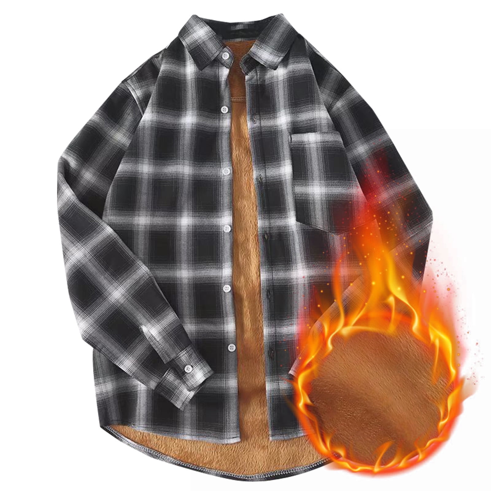 Click here for Unbranded Mens Jacket Winter Mens Plush Thick Warm... prices