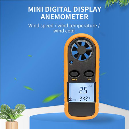 Outdoor Anemometer Digital LCD Backlight Screen Display Wind Speed ...