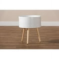 Baxton Studio Jessen Mid-Century Modern White Wood End Table with ...
