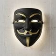 2 Pc Black and Gold Costume Face Mask Adult Cosplay Party Set One Size ...
