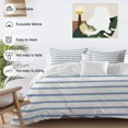 Blue Strips Bedding Duvet Cover Set Full Size 4 Pieces, Classic Pink ...