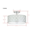 SAFAVIEH Vera 3-Light Chain-Link 15 in. Dia. Flush Mount, Silver ...