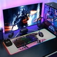 Large RGB Wireless Charging Mouse Pad Girl with Braided Hair14 LED ...