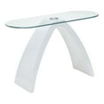 Furniture of America Maore Glass Top Console Table - White - Walmart.com