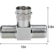 Coaxial Cable Splitter, TV Splitter 2 In 1 Out 2-Pack F Type RG6 ...