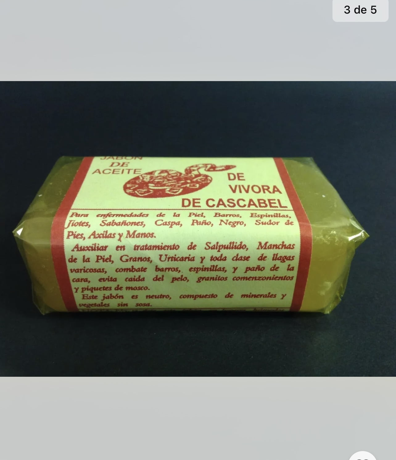 Tumor maligno limpiar Una noche jabon de vibora de cascabel precio ...