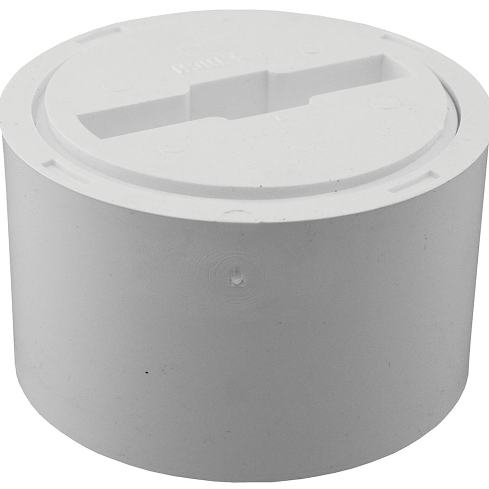3" x 4" Fit-Flush Cleanout with 3" IPS Countersunk Plug PVC,PartNo ...