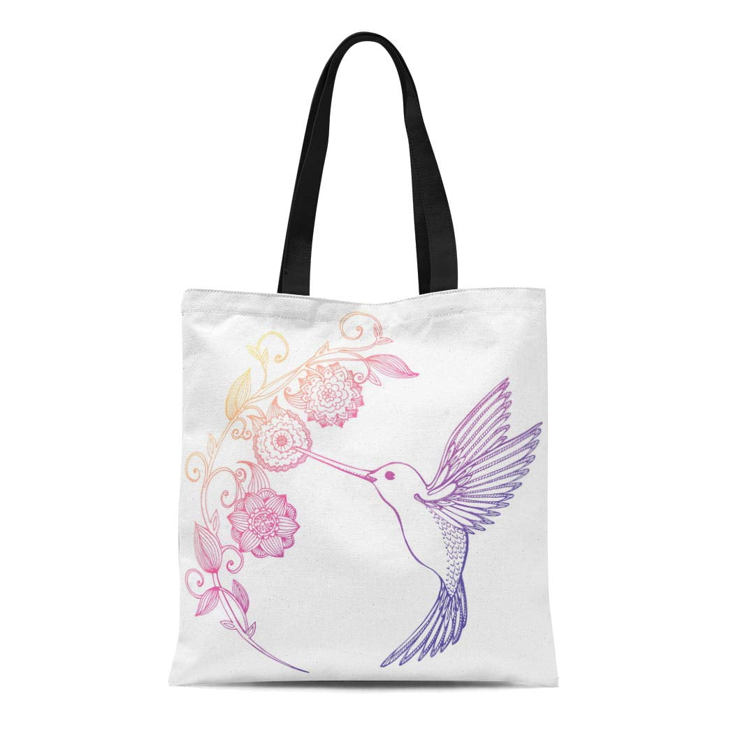 SIDONKU Canvas Bag Resuable Tote Grocery Shopping Bags Flying ...