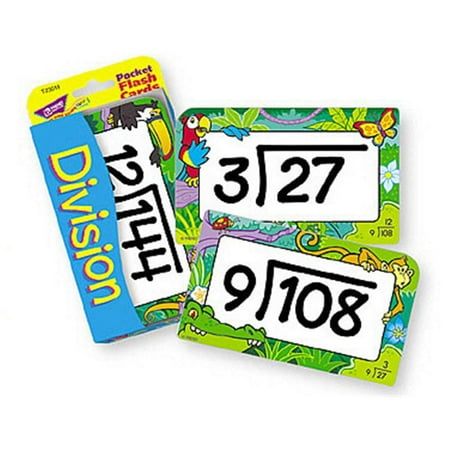 Trend Enterprises Pocket Flash Cards Division-3 X 5 56 Two-Sided Cards ...