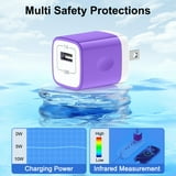 HopePow Phone Charger Block,4Pack USB Charger Adapter Plug 5V/1A Wall ...