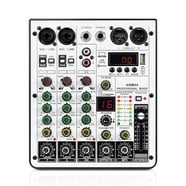 Pyle 4 Channel Bluetooth DJ Studio Audio Sound Board Mixer Console ...