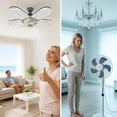5-Blade LED Fan Light 11.8" 3-Color Remote 3-Speed Dimmable for Bedroom ...
