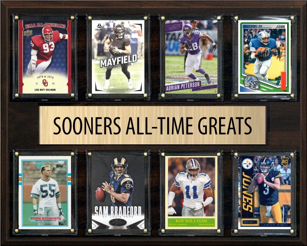 Oklahoma Sooners Legends Plaque 8 Cards Baker Mayfield Billy Sims ...