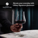 Libbey Signature Stratford Wine Glasses Set of 4, 24 oz Unique Red Wine ...