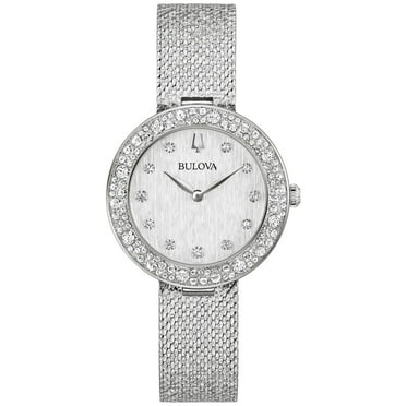 Bulova Women's Marine Star Diamonds Blue Mother of Pearl Watch 96R215 ...